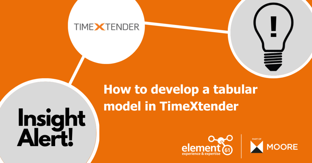 How to develop a tabular model in TimeXtender | element61